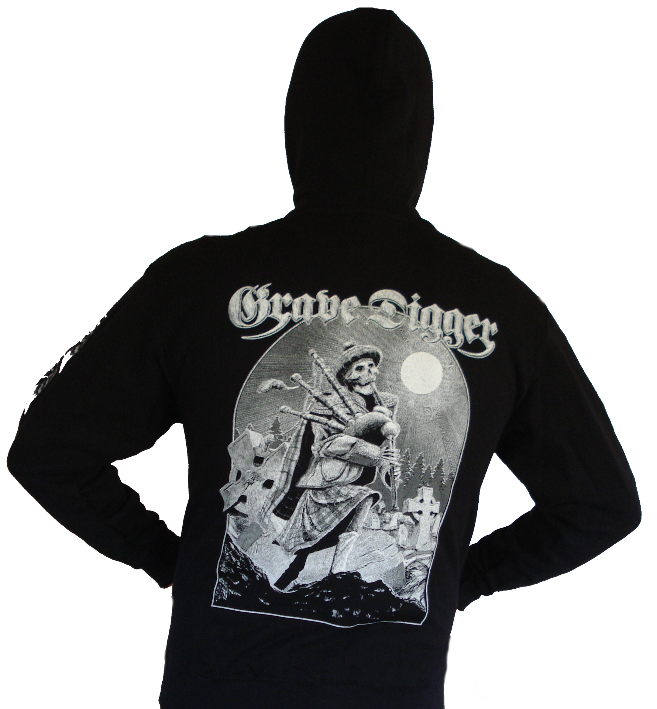 Grave Digger "Skeleton Bagpiper" Zip Hoodie-ZH-0009
