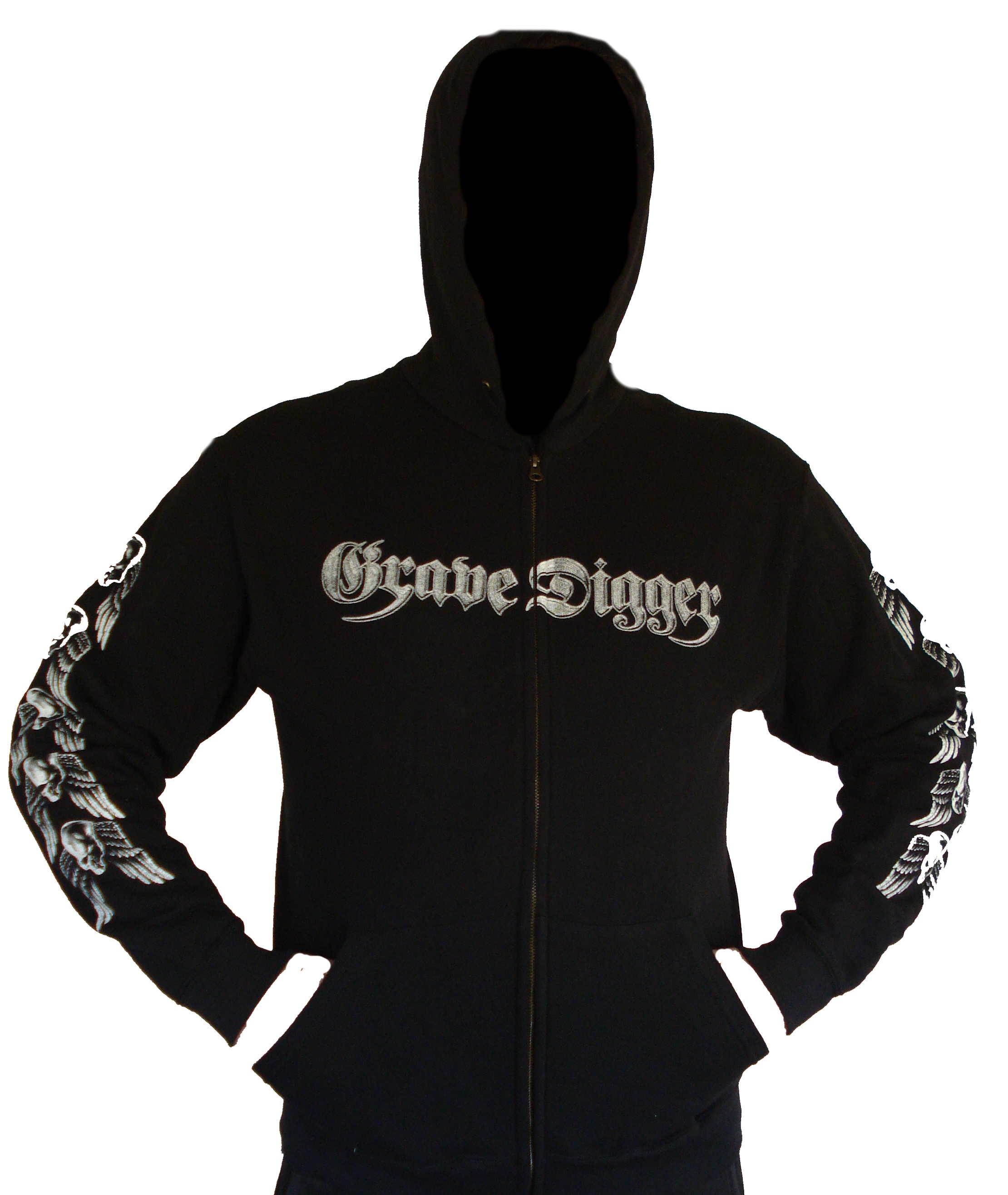 Grave Digger "Skeleton Bagpiper" Zip Hoodie-ZH-0009